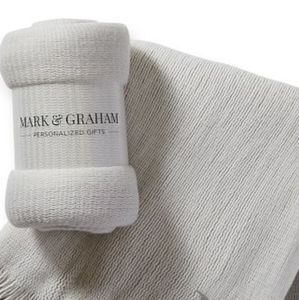 Mark & Graham | Other | Newmark Graham Throw In Grey And White | Poshmark